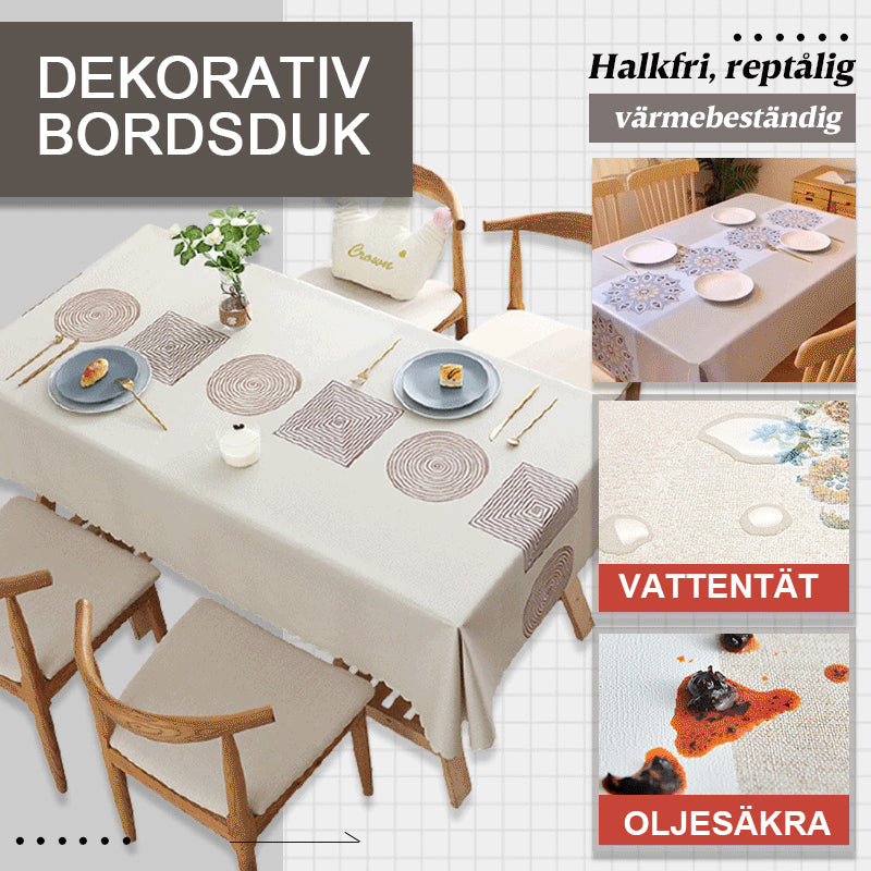 Vattentät och oljesäker dekorativ bordduk – sverigeify